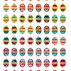 32 - 25x18mm Oval Colors That Pop Native American Collage Sheet DIGITAL ...
