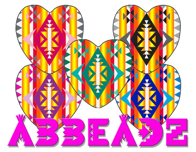 1 Heart Native American Tribal Patterns for Epoxy or - Etsy Canada