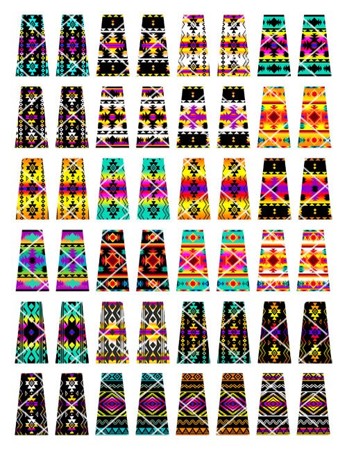 24 Native American Inspired Trapezoid Collage Sheet Rich - Etsy