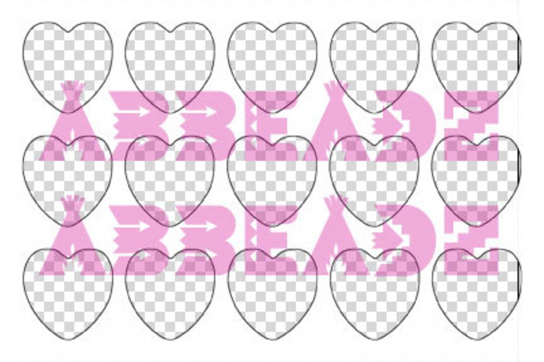 1 Inch Heart Collage Sheet Template 4x6 - Match to Our Epoxy Stickers ...