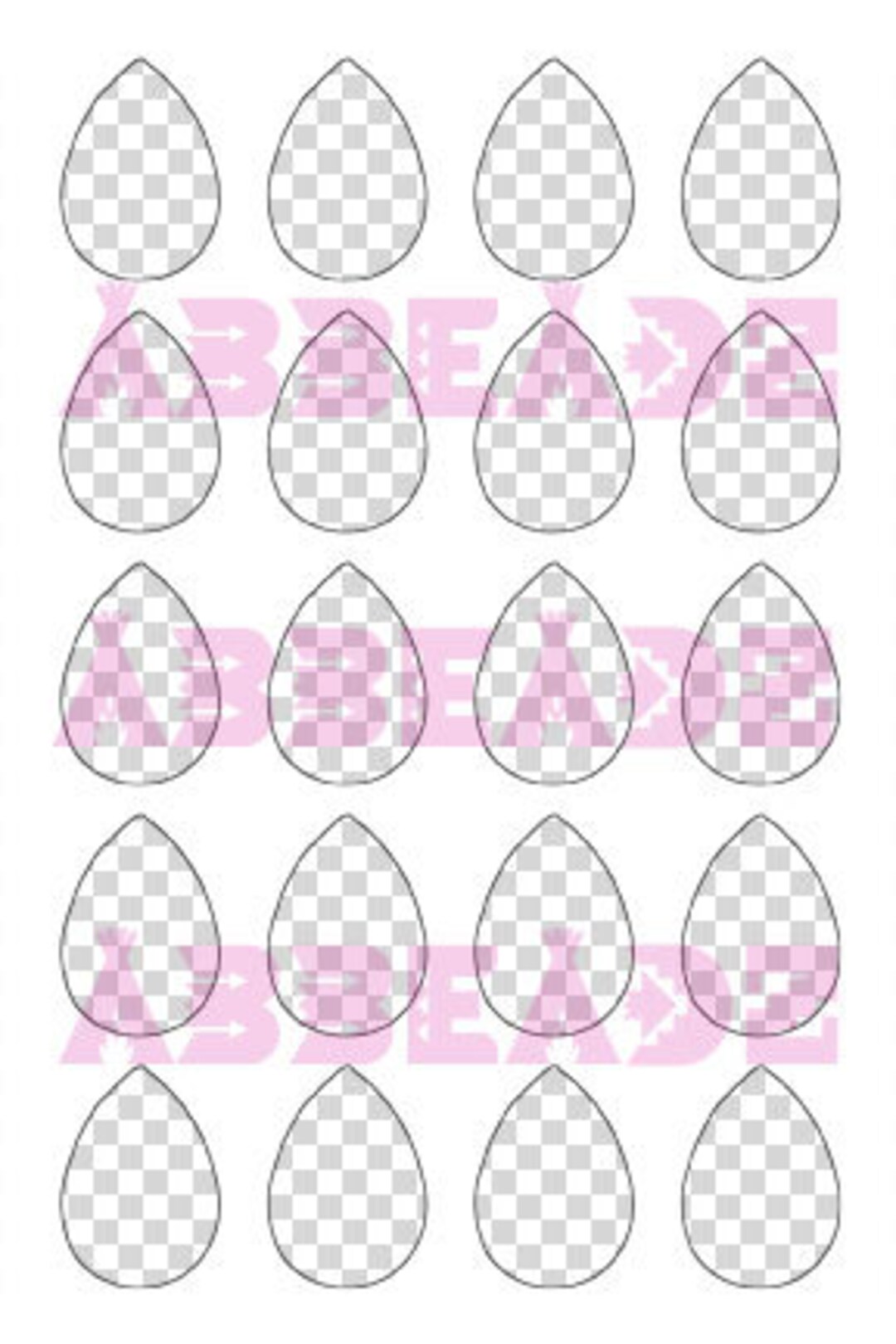 Teardrop Shape Collage Sheet Template 4x6 Match to Our Epoxy Stickers ...