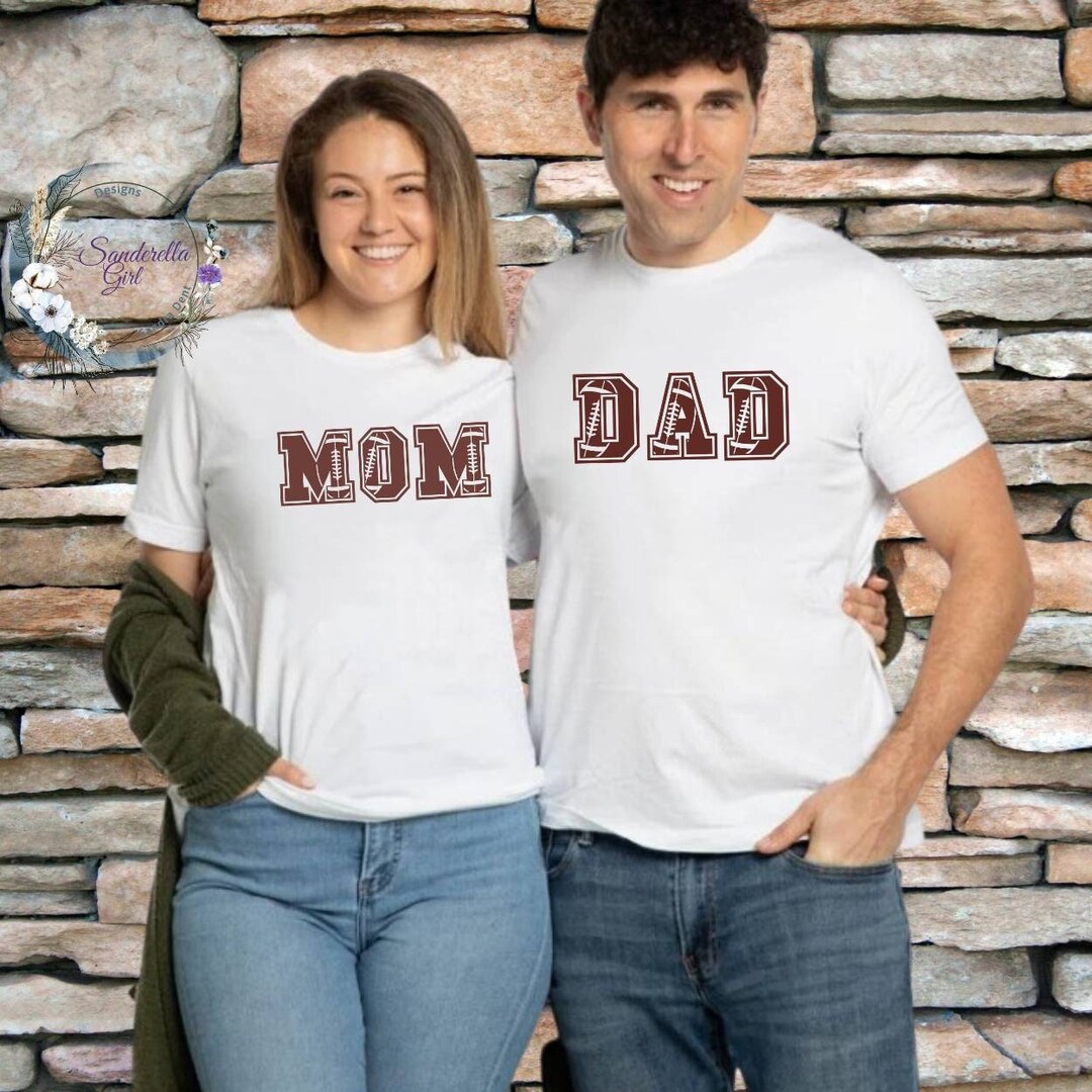 Football Mom and Dad Shirt Football Mom Shirt Football Dad - Etsy