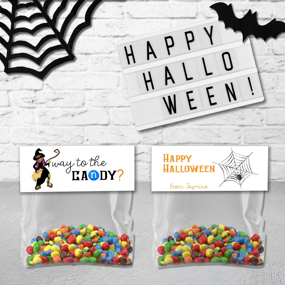 Personalized Halloween Bag Toppers, Witch Treat Bags, Gift Bags ...