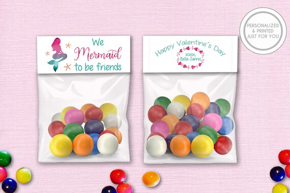 Valentines Day Bag Toppers Personalized Valentines Day Cards | Etsy