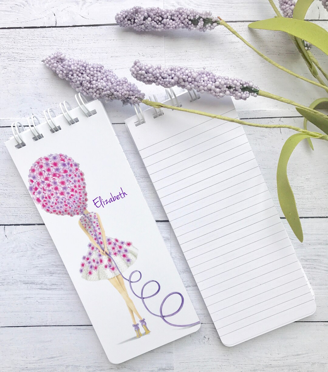 Set of 3 To-do List, Note Pad, Spiral Bound, Personalized, Stocking ...