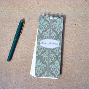 Personalized Notepads, Damask Note Pads, Grocery List, Stocking Stuff, Teacher Gift, Office Gift ...