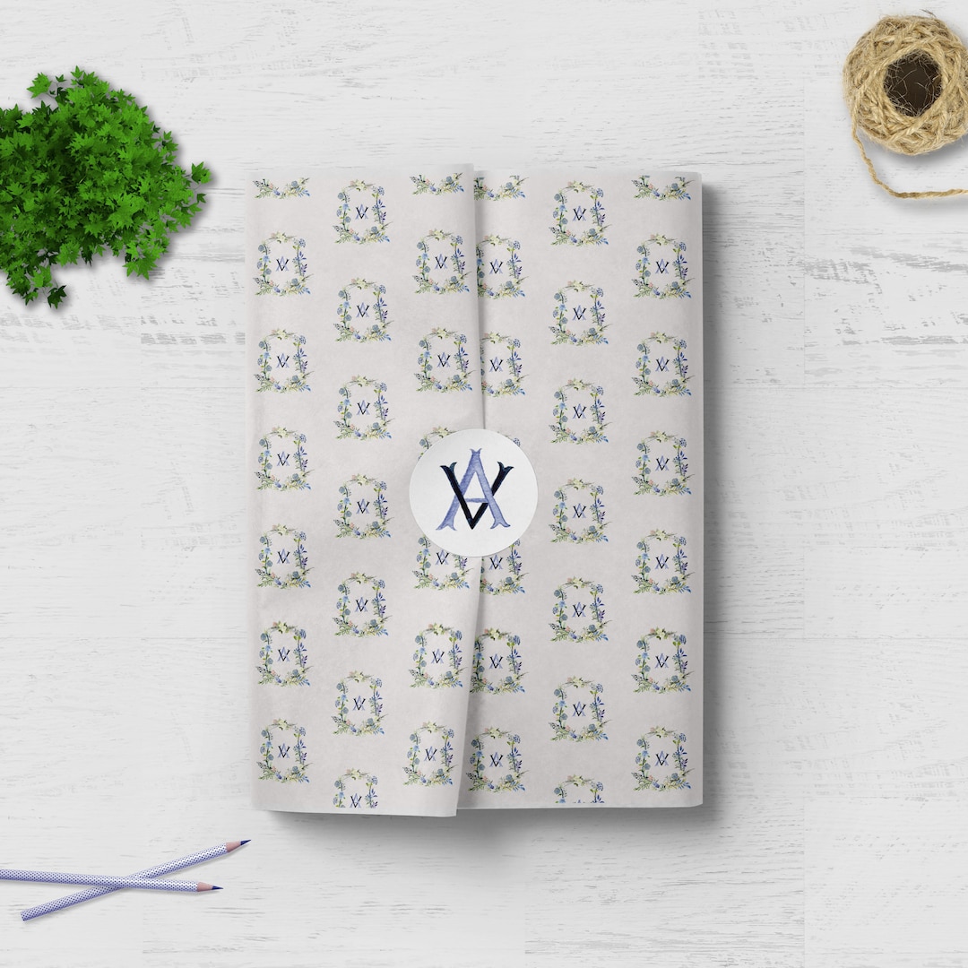 50 Sheets Logo Tissue Paper, Custom Tissue Paper, Full Color Tissue ...