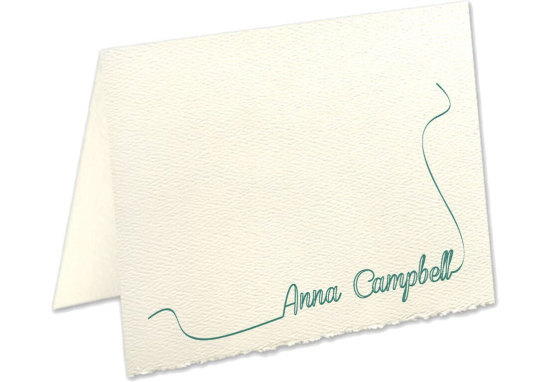 Deckled Edge Note Cards, Personalized Stationery Set, Classic Thank You ...