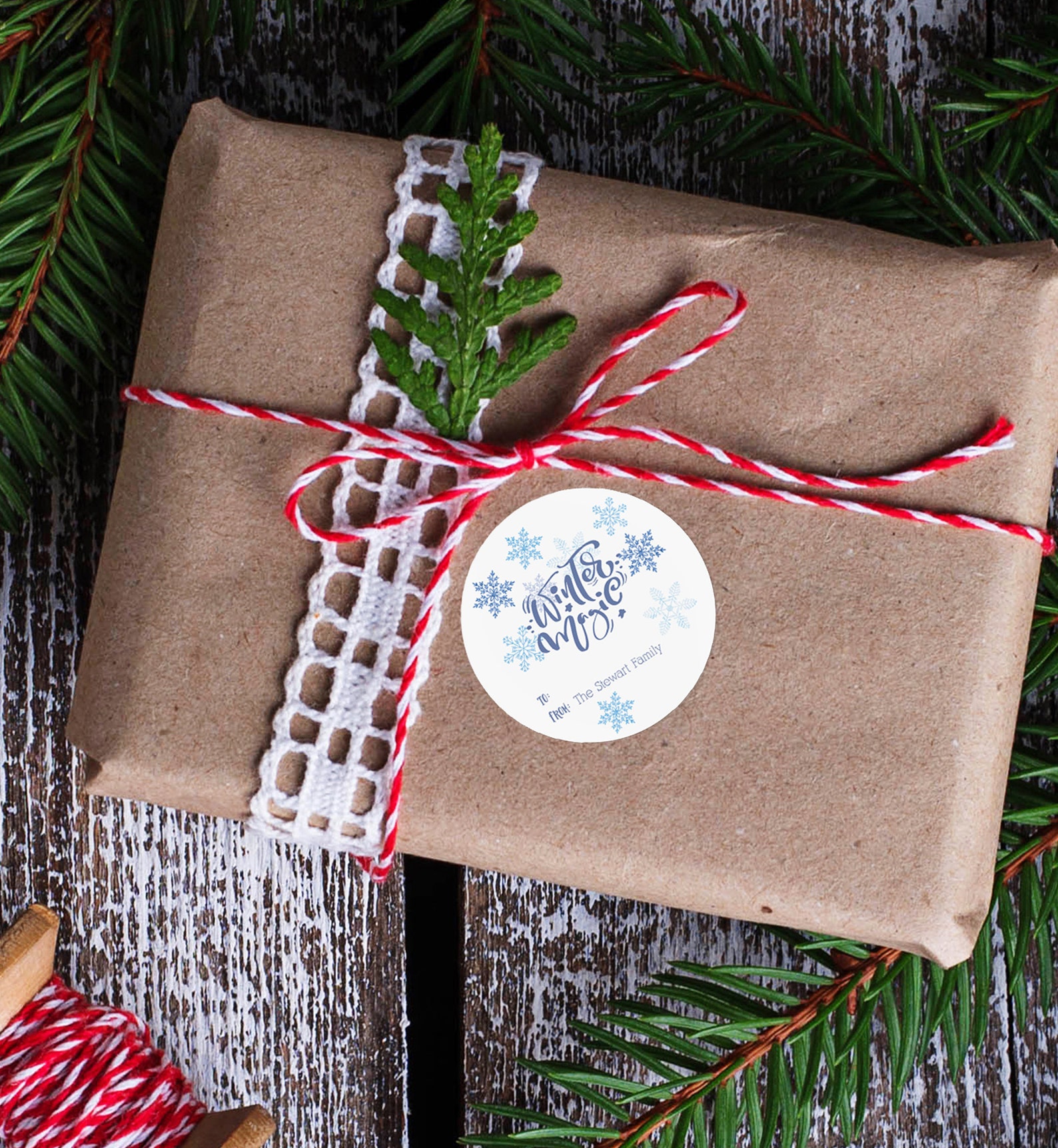 Personalized Christmas Stickers, Gift Labels, Custom Holiday Stickers ...
