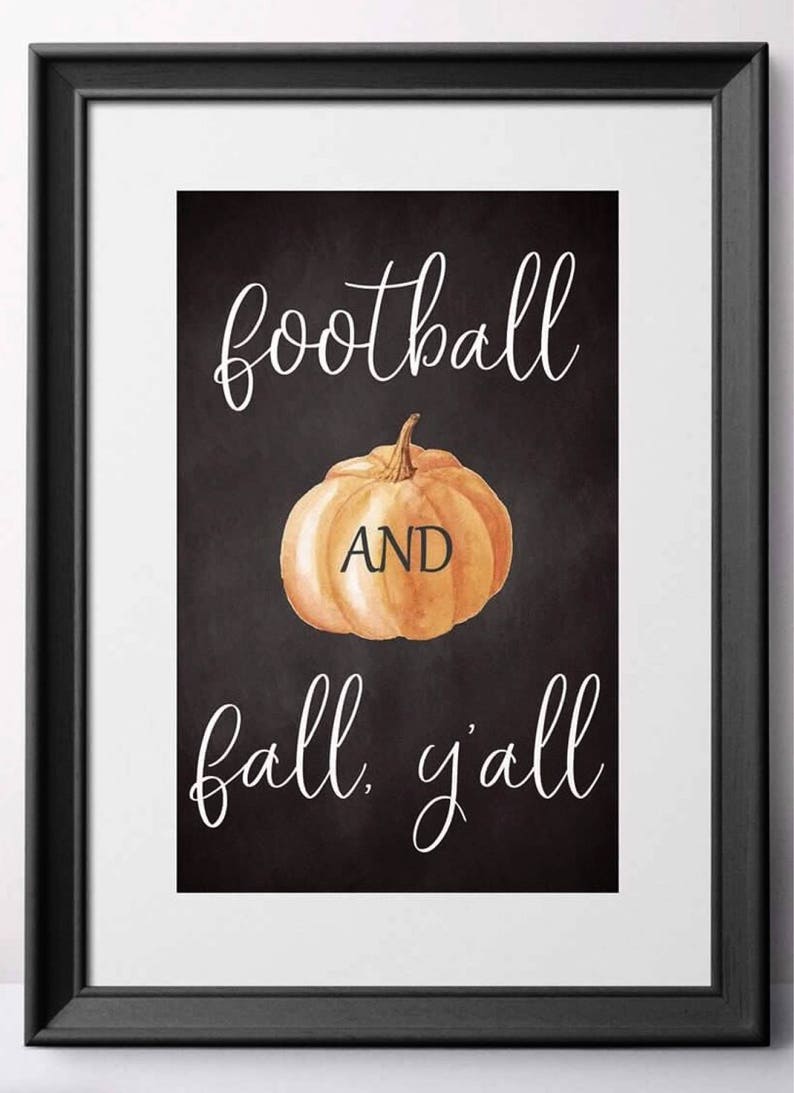 Fall Lovers Print Football Sign Football and Fall Yall Fall - Etsy