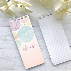 Watercolor Notepad, Mandala Notepad, Set of 3 Personalized Note Pads ...
