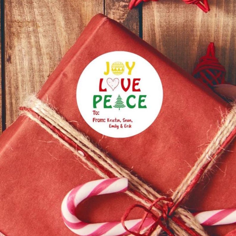 Personalized Christmas Stickers, Custom Holiday Tags, Xmas Labels - Etsy