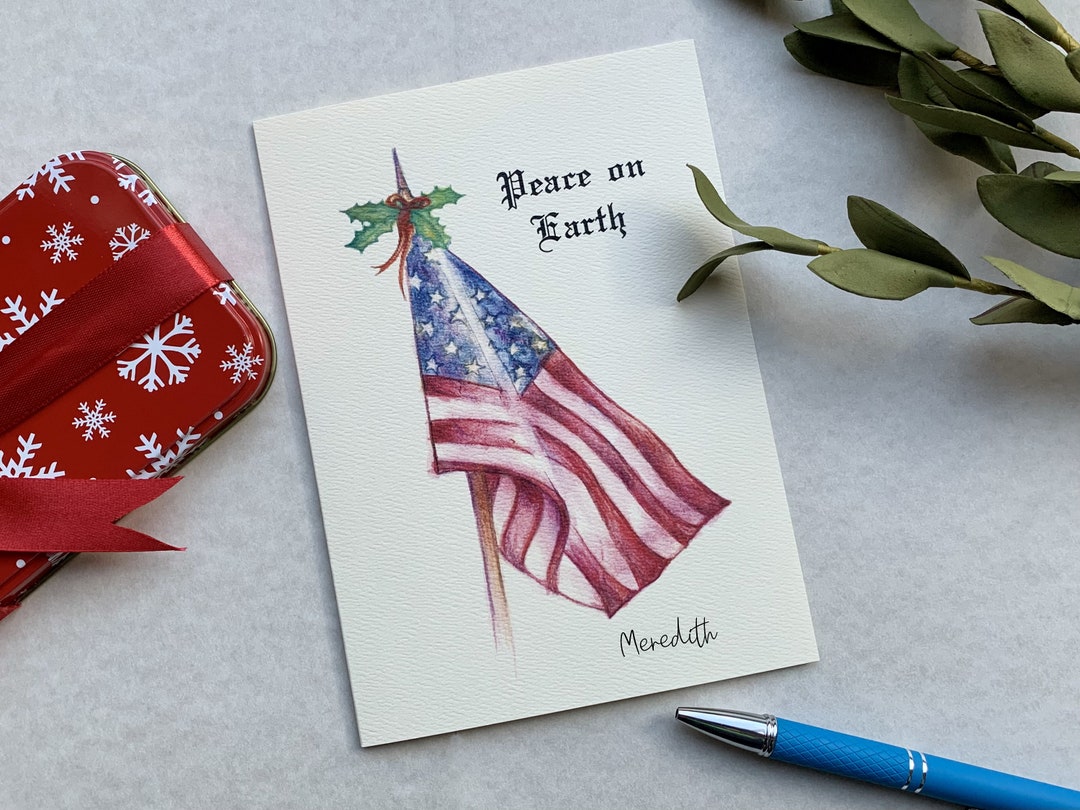 Flag Christmas Cards, United States Flag Cards, Patriot Holiday Cards ...