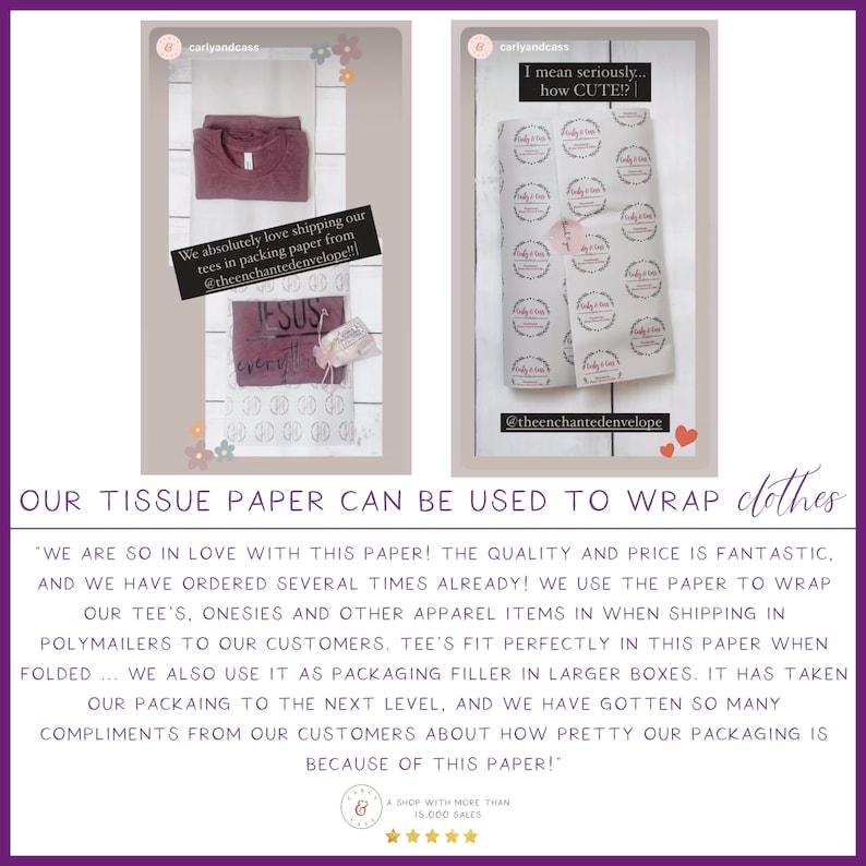 Branded Tissue Paper Custom Tissue Paper Full Color Tissue - Etsy