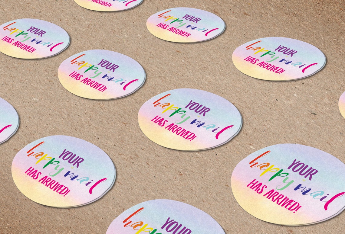 Happy Mail Stickers Packaging Stickers Happy Mail Labels - Etsy