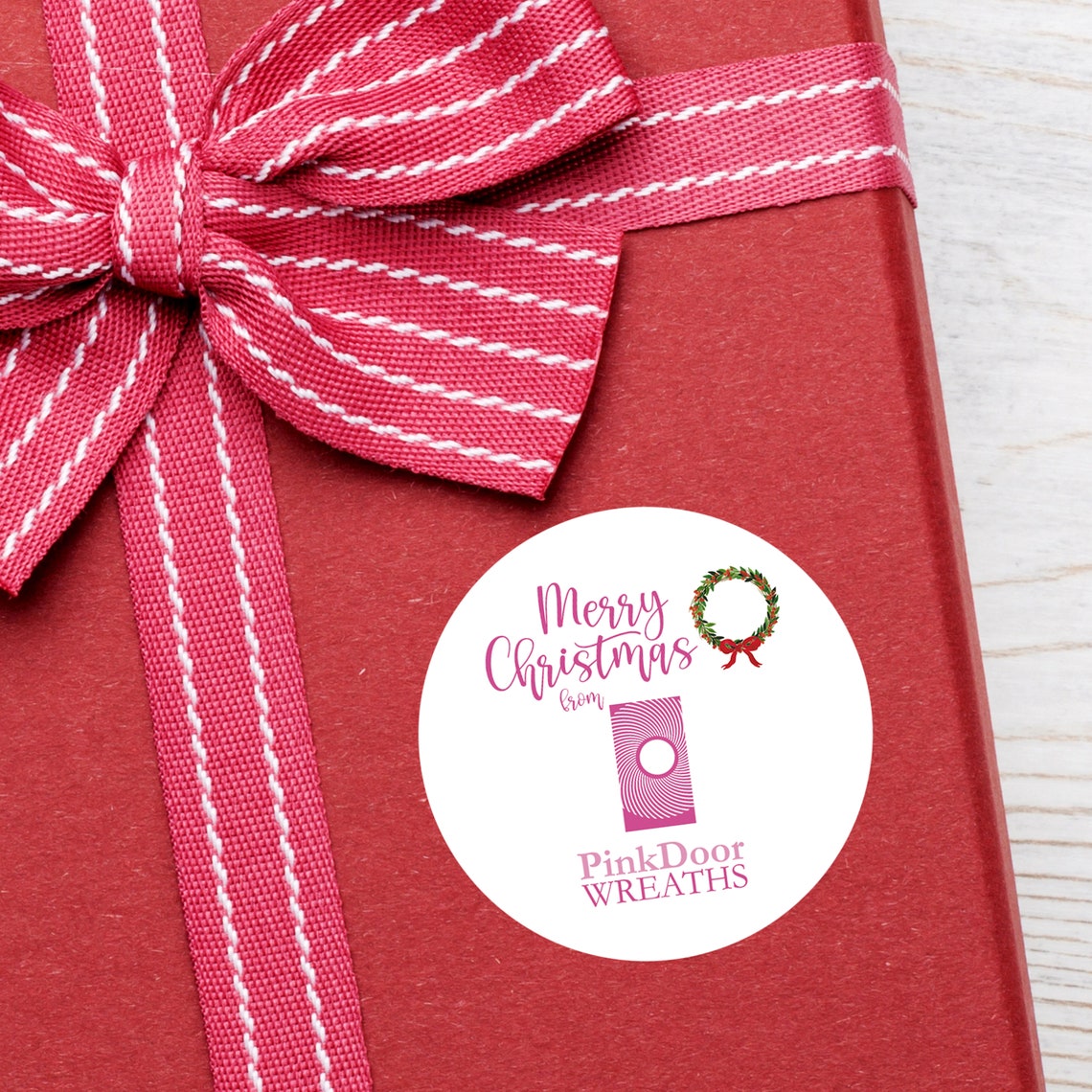 Branded Christmas Tags, Logo Gift Labels, Logo Christmas Stickers, Logo ...