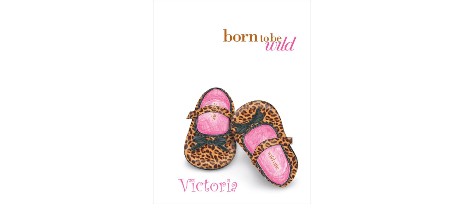 Personalized Baby Girl Note Cards Leopard Print Baby Girl - Etsy
