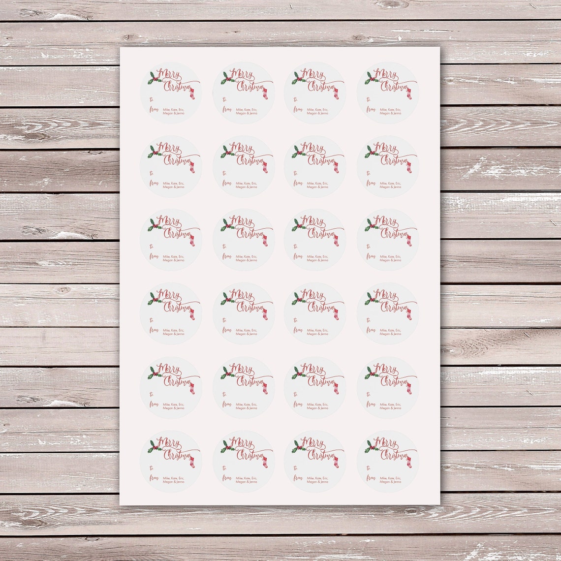 Personalized Gift Labels Christmas Stickers Custom Holiday - Etsy
