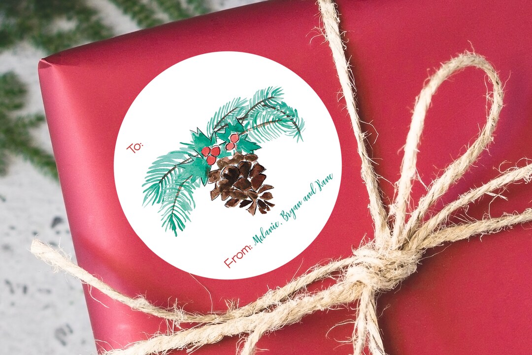 Custom Christmas Stickers, Personalized Holiday Tags, Personalized ...