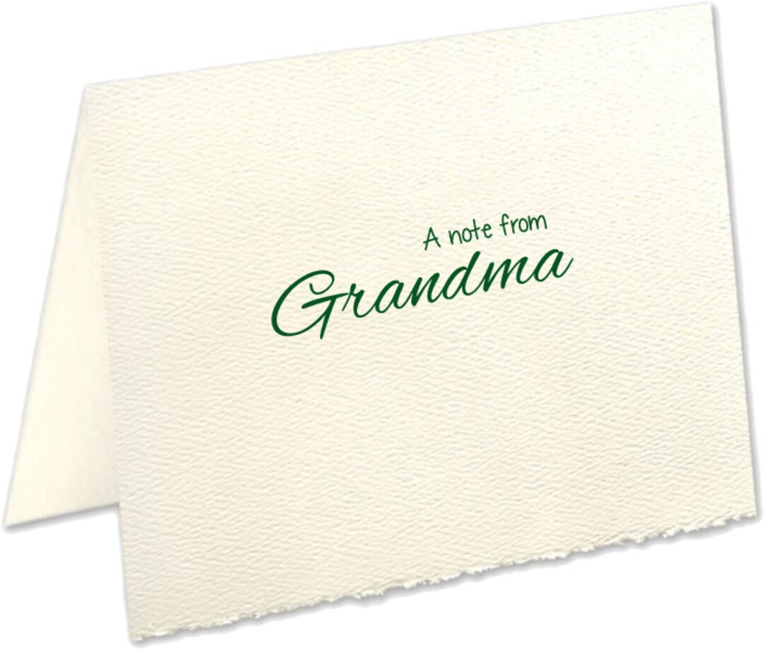 Deckled Edge Note Cards, Grandmother Stationery Set, Grandma Gift ...