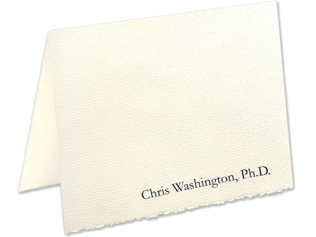 Deckled Edge Note Cards, Stationery Set, Vintage Paper, Personalized ...