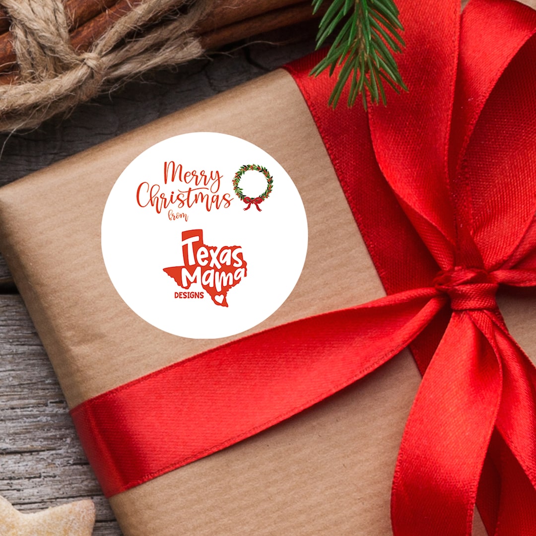 Branded Christmas Tags, Logo Gift Labels, Logo Christmas Stickers, Logo ...