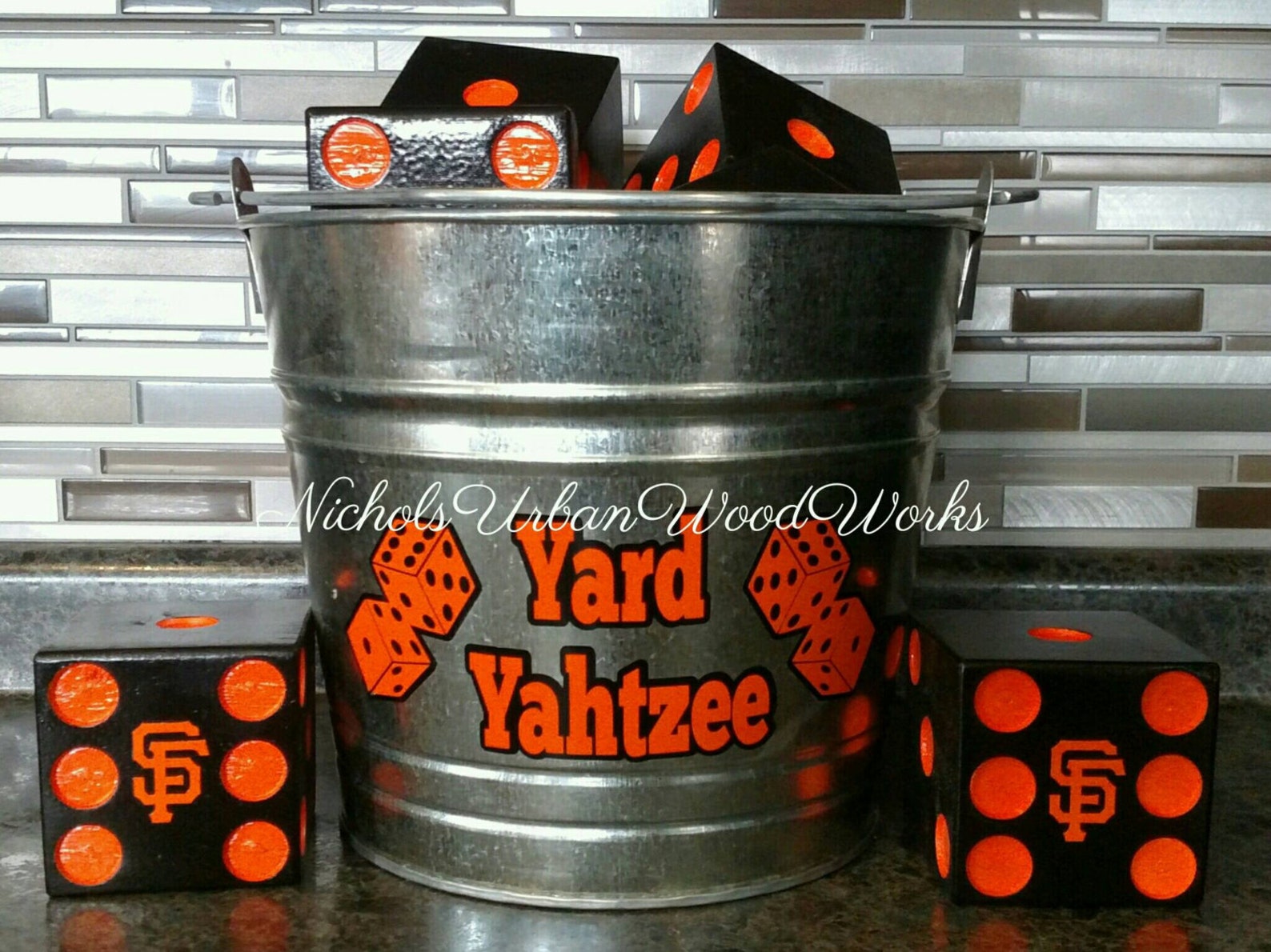 San Francisco Giants Yard Yahtzee Yard Farkle Yardzee Lawn Games Dice ...