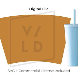 Blank Strata Full Wrap SVG Template for 22oz Tumblers Digital File for ...