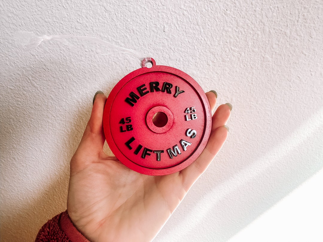 Merry Liftmas Weight Ornament Gym Gift Weightlifting Ornament Crossfit ...