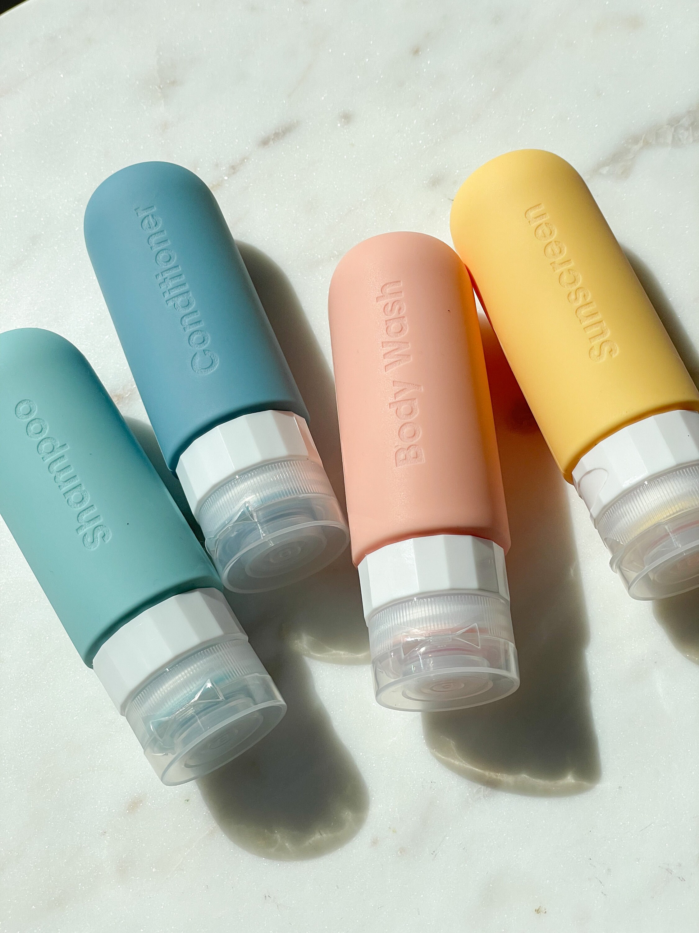 Custom Silicone Travel Bottles 4 Pack Travel Containers - Etsy