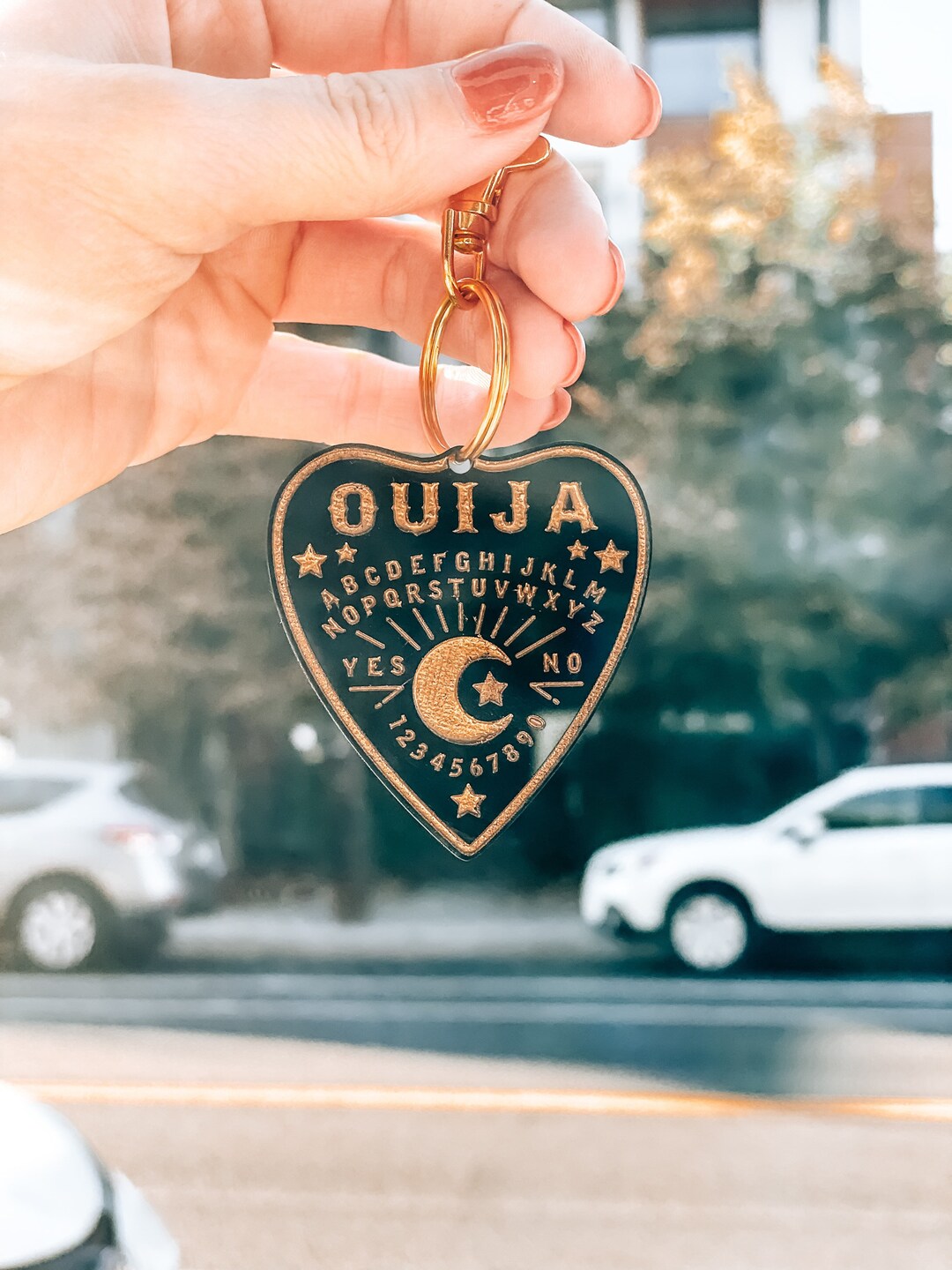 Ouija Board Keychain Witchy Accessories Key Ring Spooky Gift Vintage ...