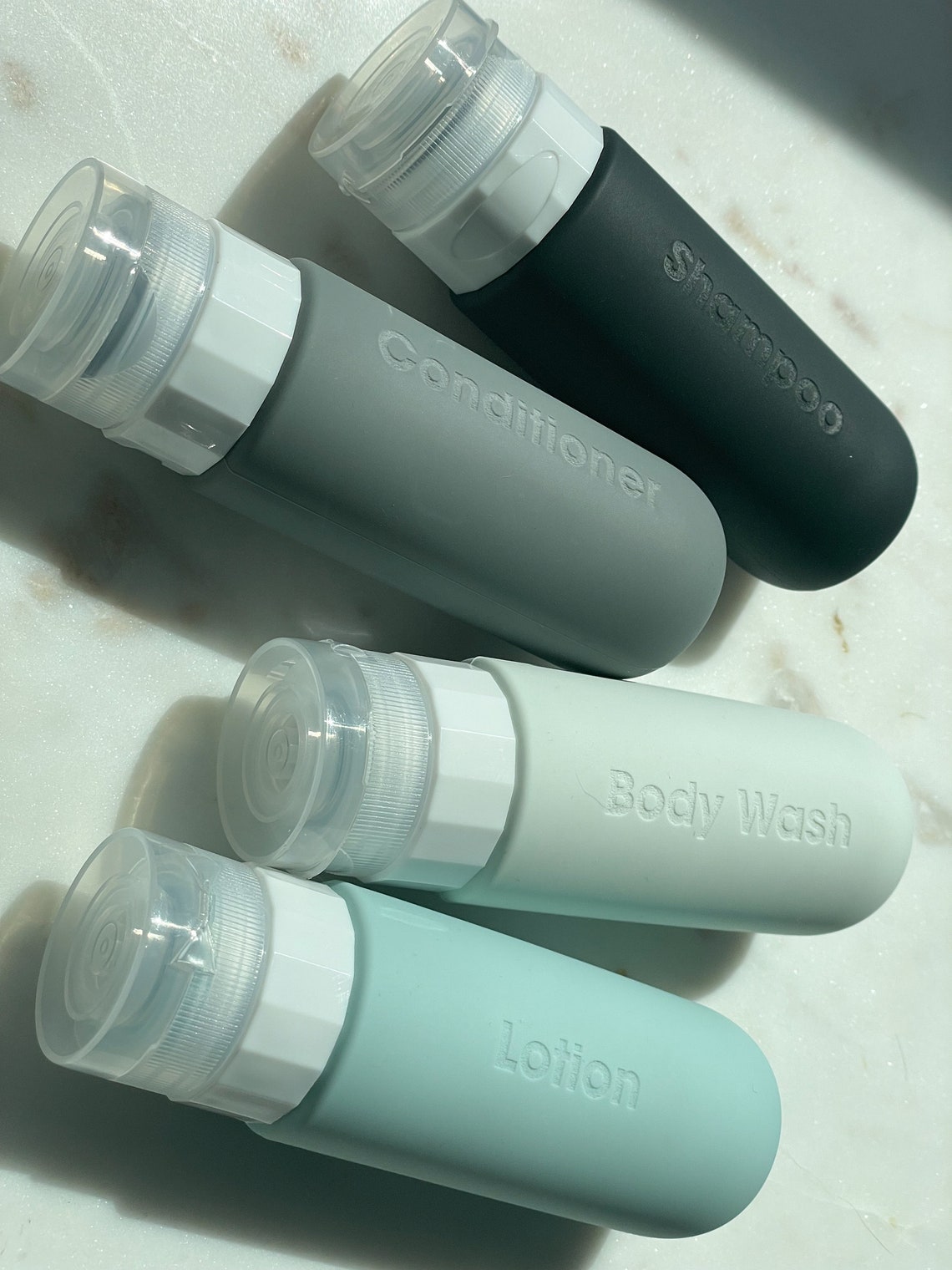 Custom Silicone Travel Bottles 4 Pack Travel Containers - Etsy