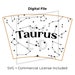 Taurus Zodiac Constellation Full Wrap SVG File for Strata 22oz Tumblers ...
