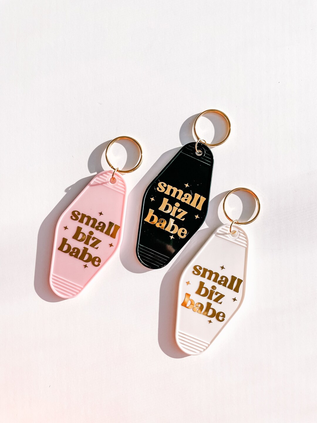 Retro Motel Keychain Small Biz Babe Key Ring Small Business Owner Gift ...