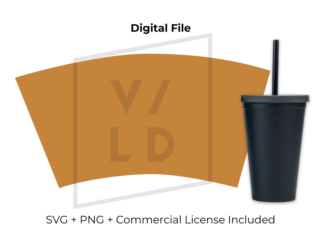 Blank Strata Full Wrap SVG Template for 16oz Tumblers Digital File for ...