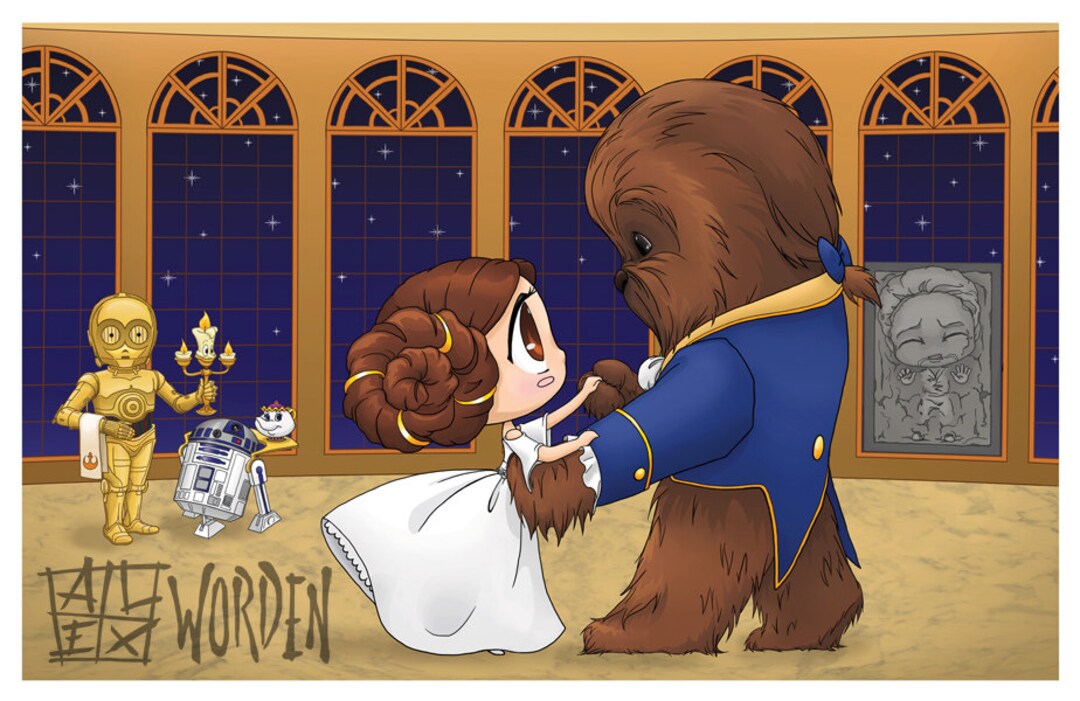 Beauty and the Wookie Large Print - Etsy
