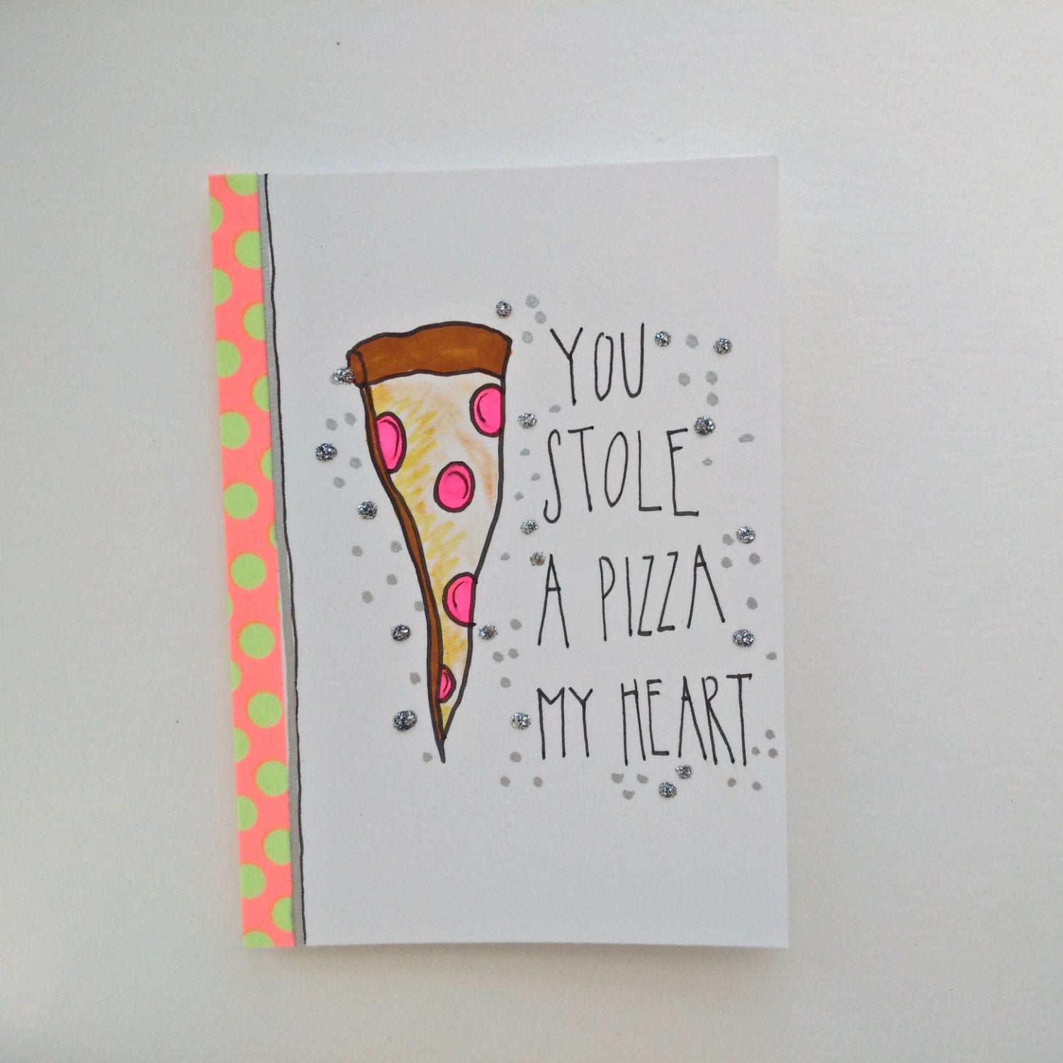 You Stole a Pizza My Heart, Pizza Love, Love Card, Valentine's Card ...