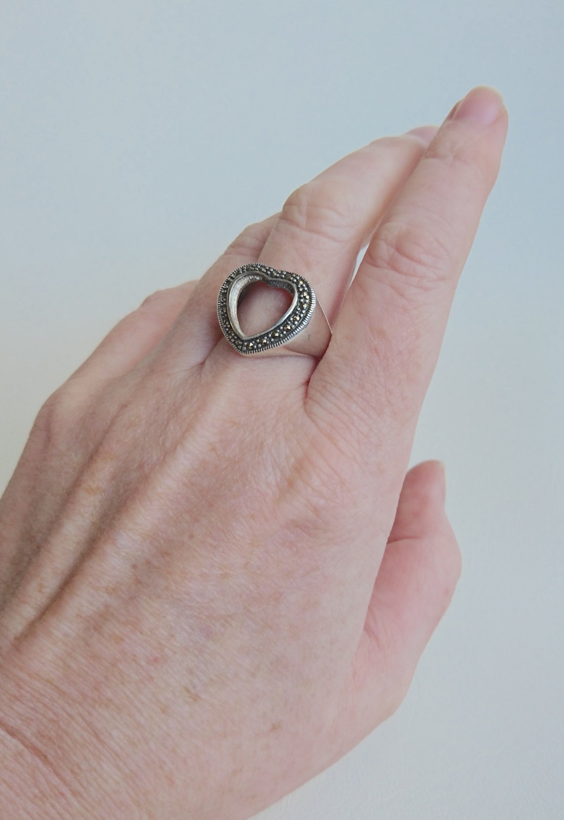 Sterling Silver Vintage Open Heart Sweetheart Valentine | Etsy