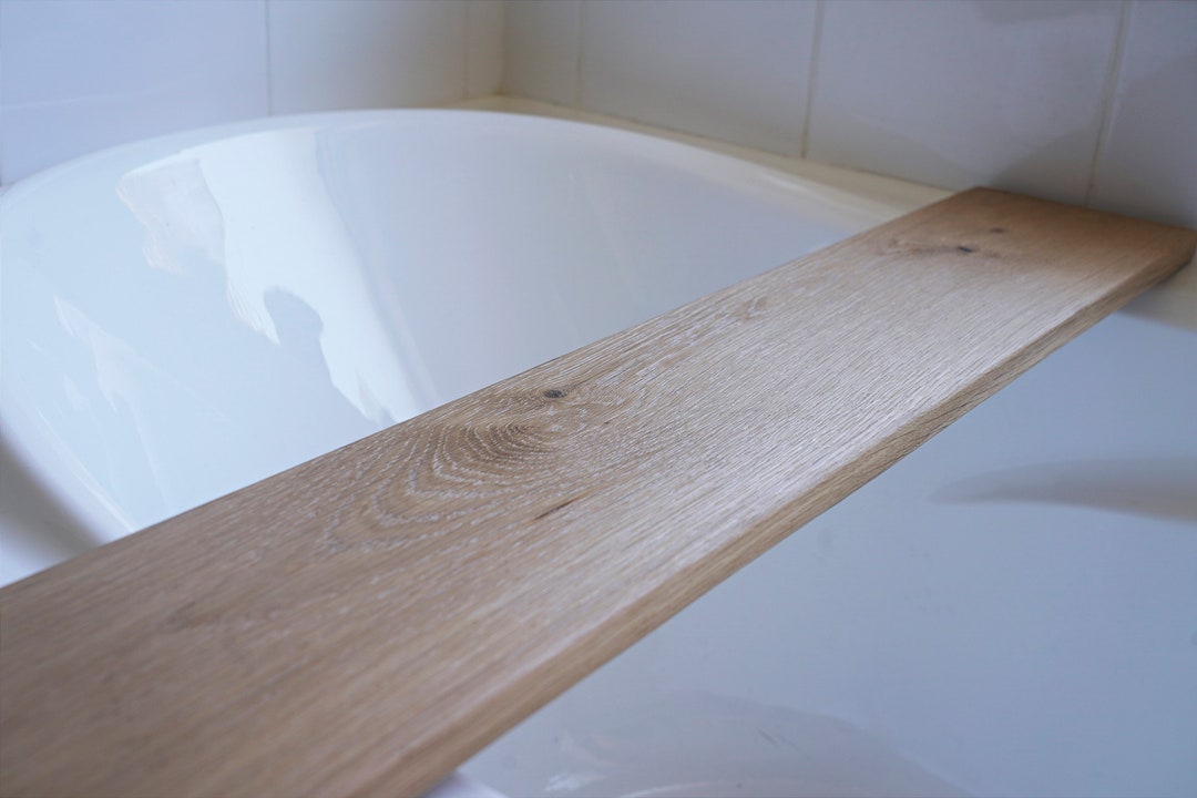 UNIQUE One of a Kind Oak Bath Tray, Bath Caddy Made From Solid Oak Bath ...