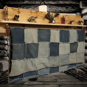 Cabin Knotty Pine Rustic Quilt Rack Wall Mounted With Shelf Farmhouse ...