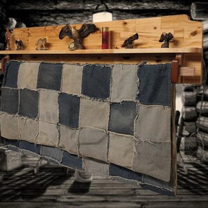 Cabin Knotty Pine Rustic Quilt Rack Wall Mounted With Shelf Farmhouse ...