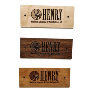Henry Gun Rifle Plaque Pyrography Wood Burned Rustic Walnut Ranch ...