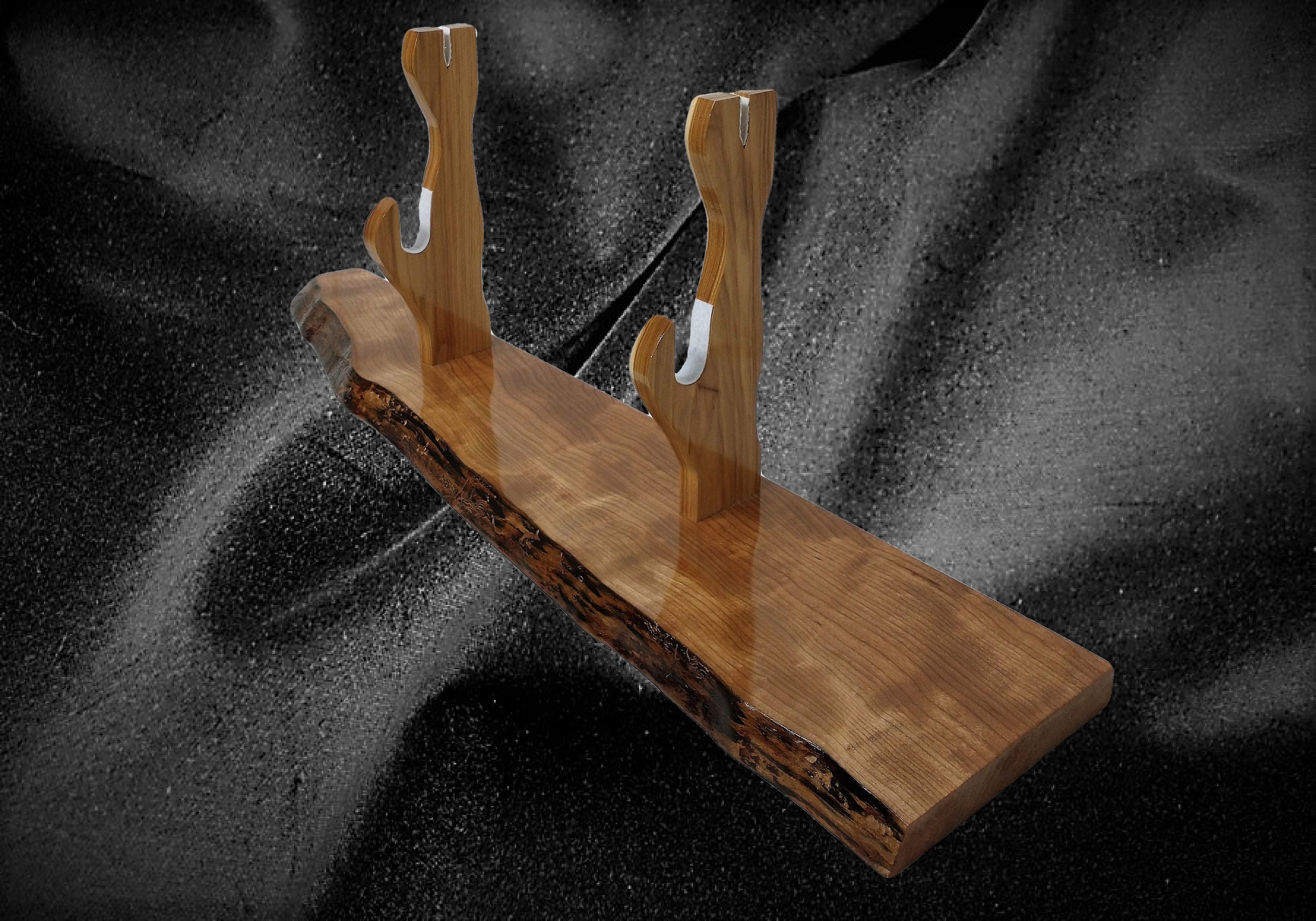 Vintage Sword Display Stand Rustic Live Edge Cherry Military Saber ...