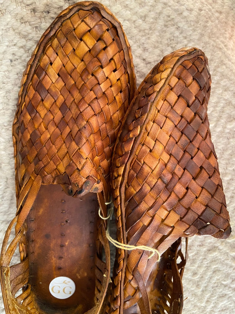 Mens Woven Leather Shoesmenswear Shoeman Mulesindian | Etsy