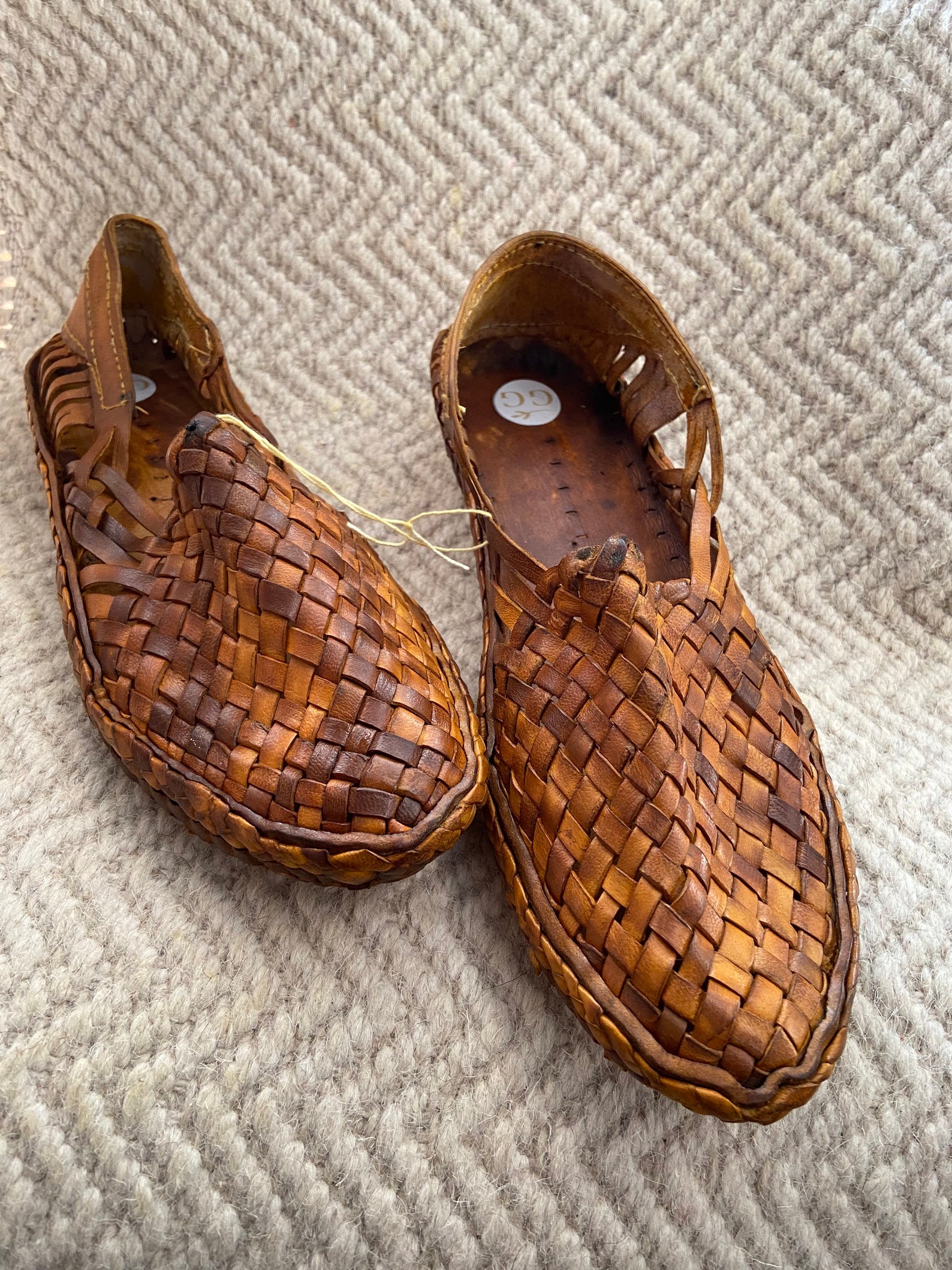 Mens Woven Leather Shoesmenswear Shoeman Mulesindian | Etsy