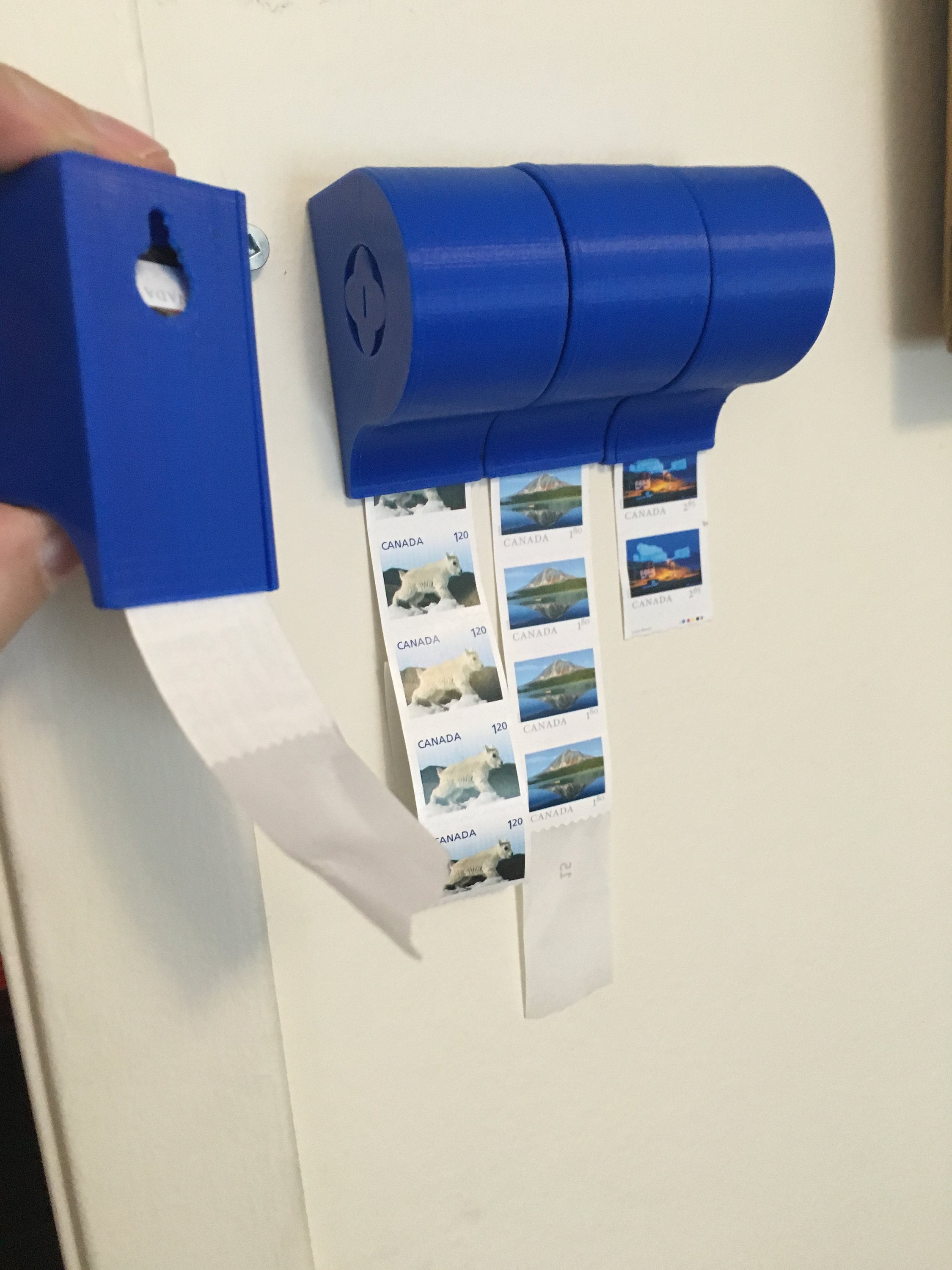 Compact Stamp Coil Dispenser, Holder, Roll, Wall, Mountable, Hanging ...