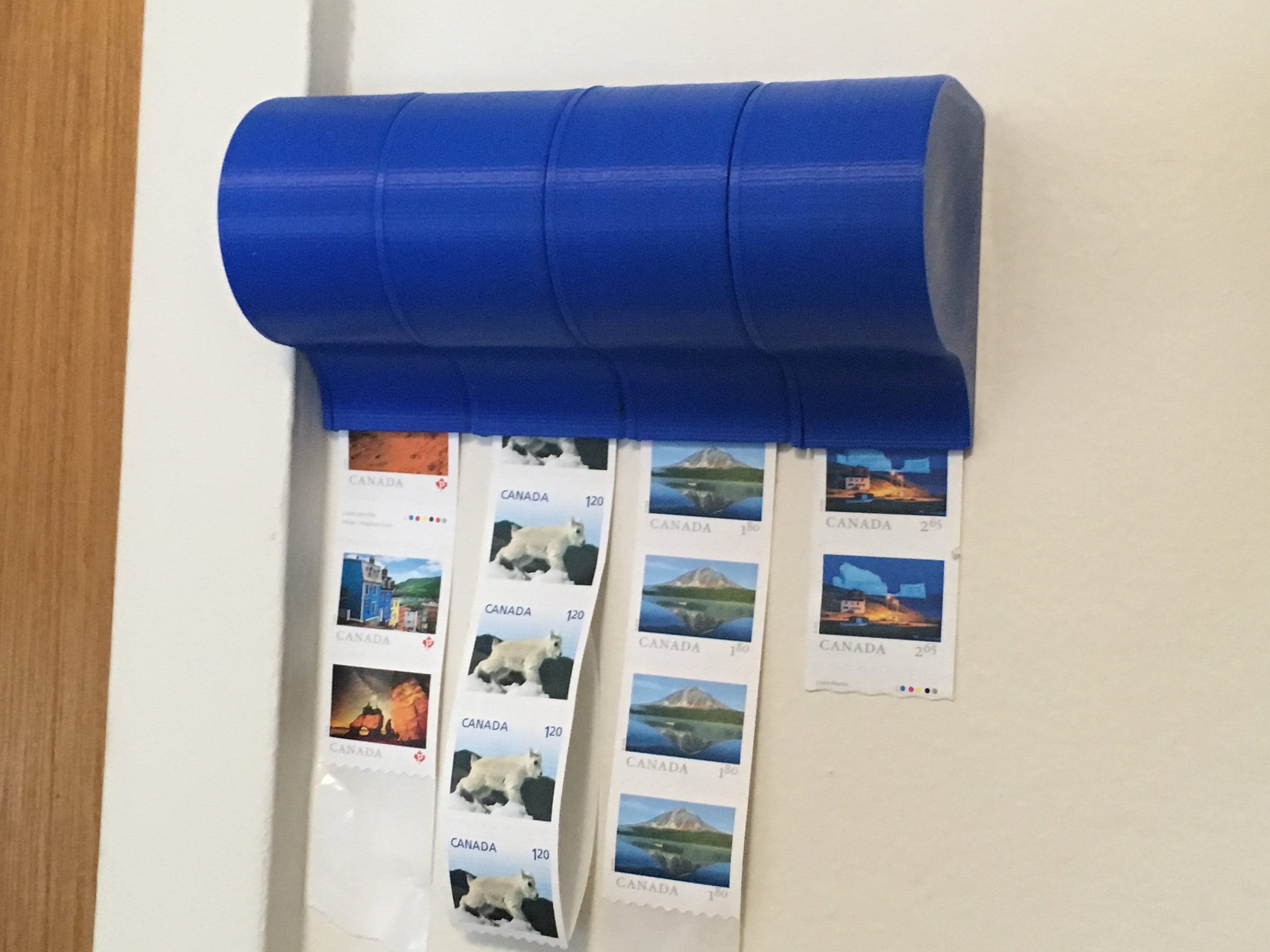 Compact Stamp Coil Dispenser, Holder, Roll, Wall, Mountable, Hanging ...