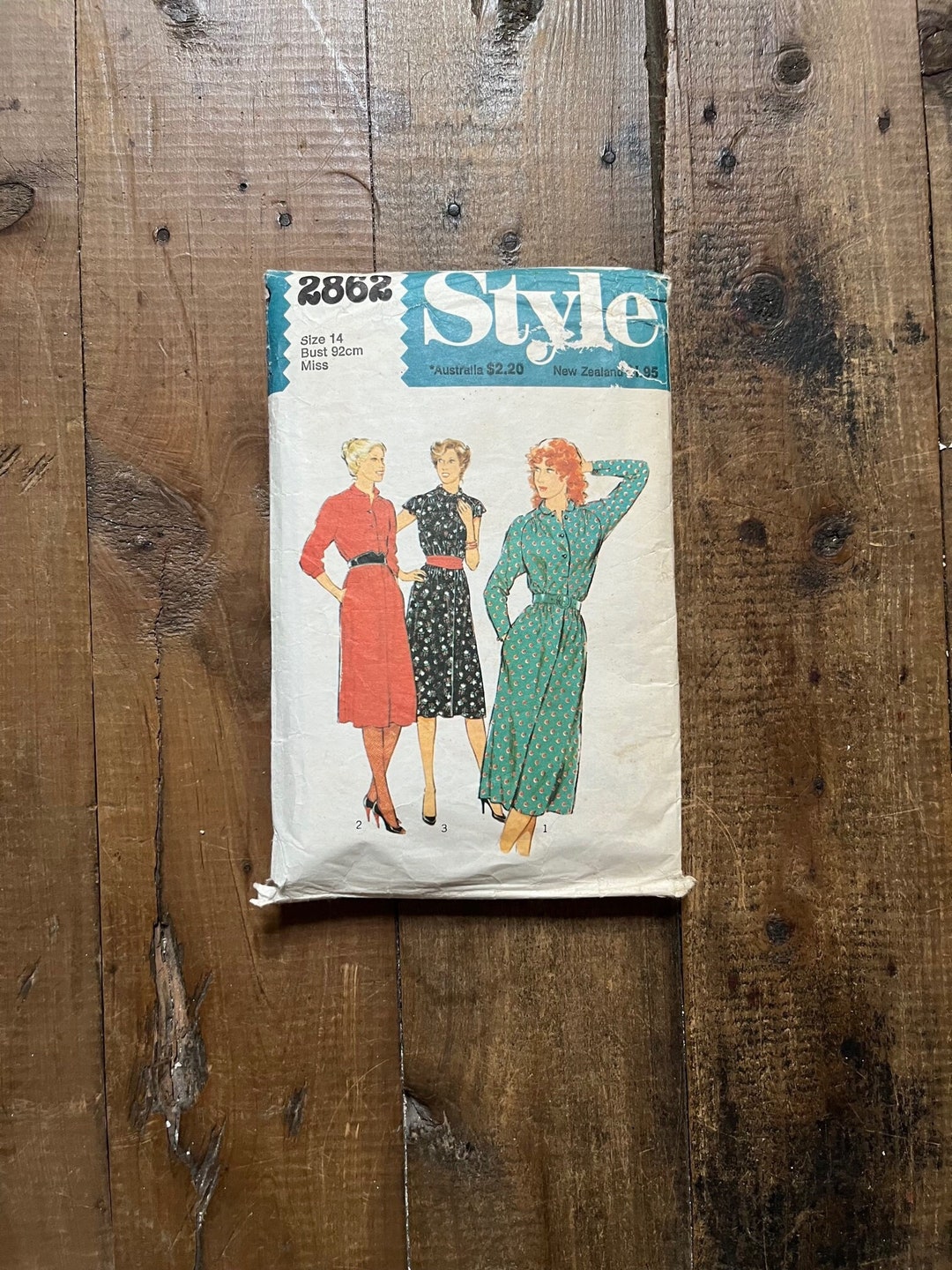1970s Vintage Pattern, 1979, Style 2862, Complete. Dress - Etsy