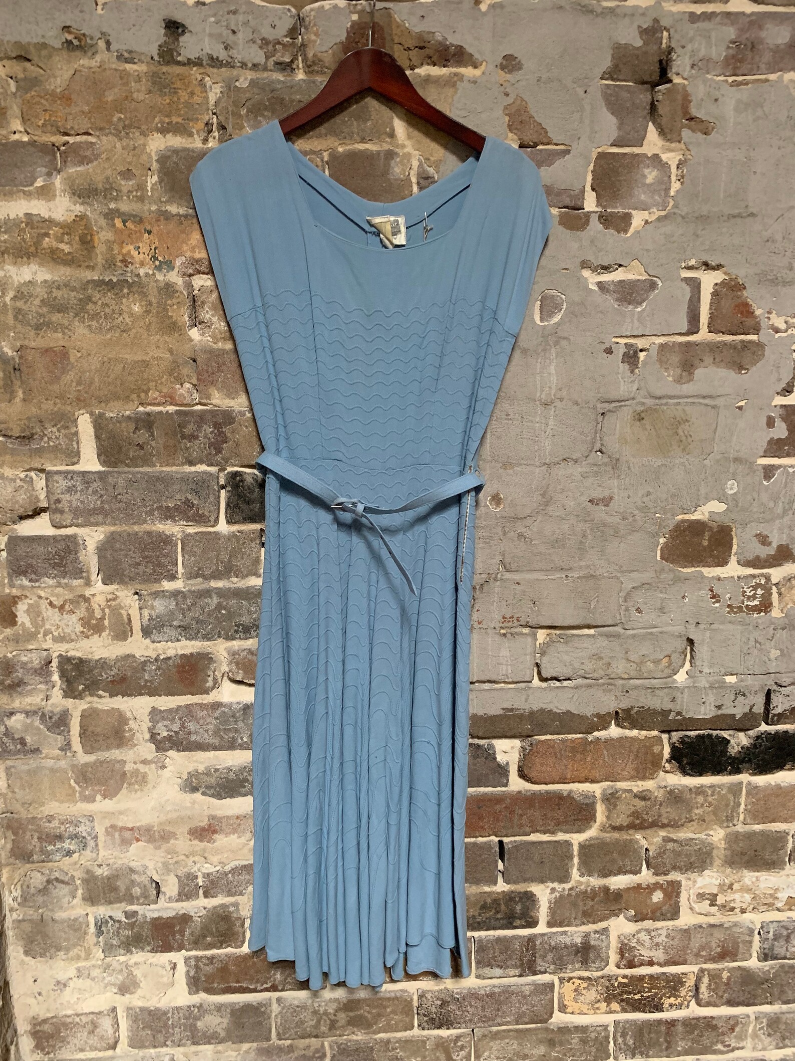 1950s Blue Dress With Incredible Pintuck Wave Pattern - Etsy