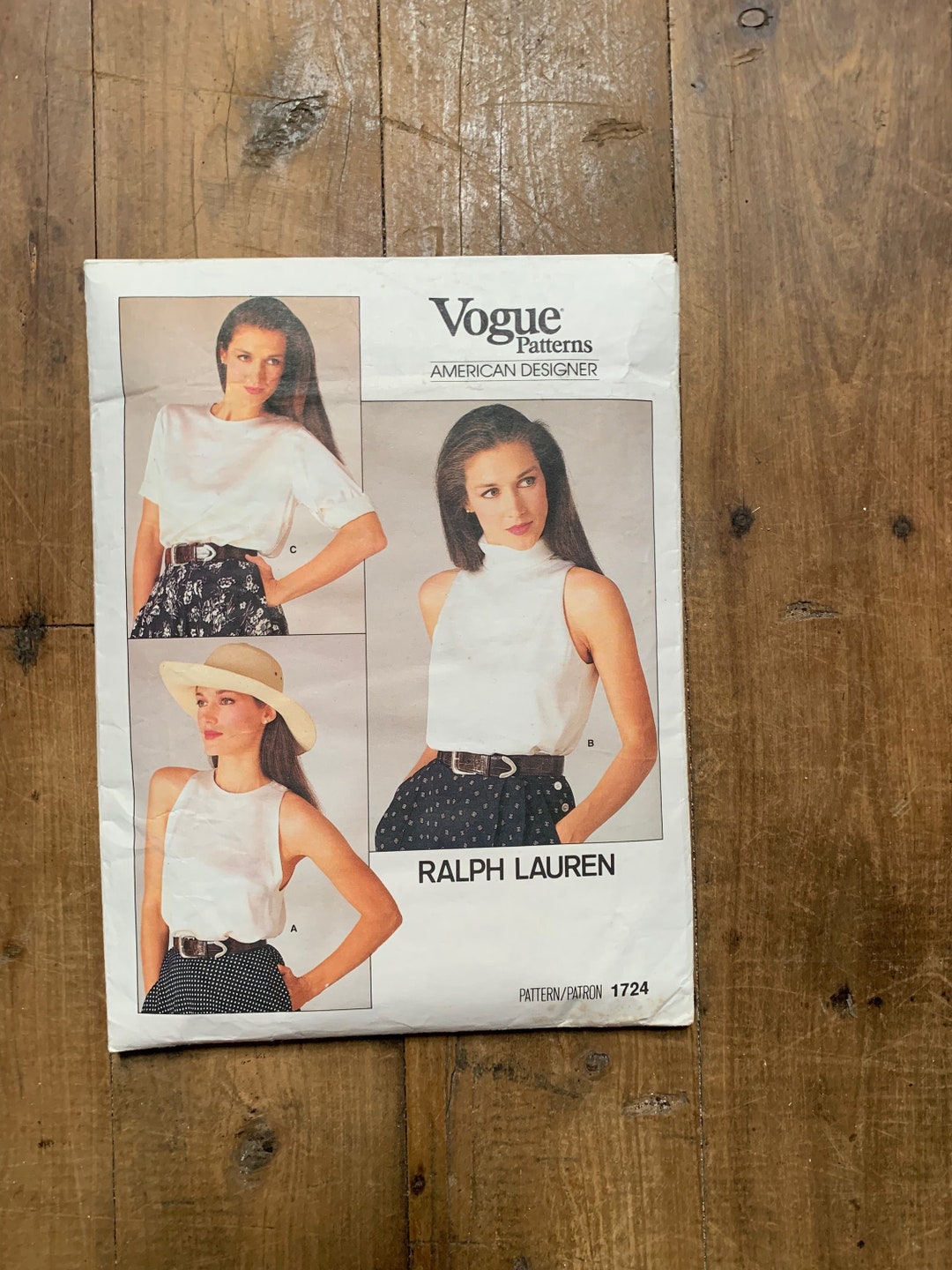 Vogue Patterns Ralph Lauren American Designer 1724. Size 12. 1986. FREE ...